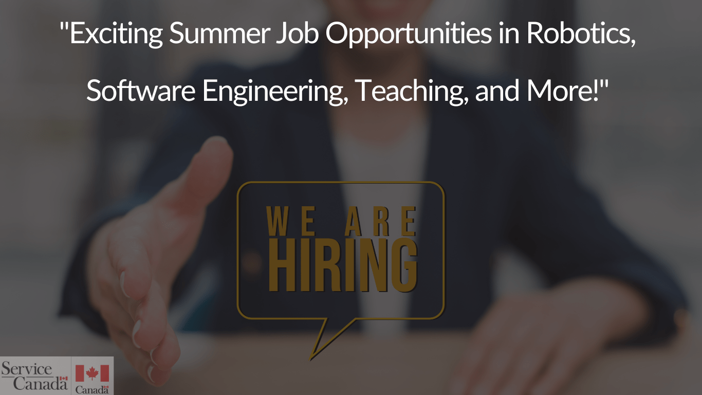 “Exciting Summer Job Opportunities in Robotics, Software Engineering ...